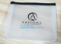 China Zipper slider clear custom undergarment packaging bag,top slider zipper bag zipper silver foil garment packaging bag for sale