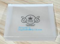 China Zipper slider clear custom undergarment packaging bag,top slider zipper bag zipper silver foil garment packaging bag for sale