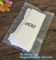 China Zipper slider clear custom undergarment packaging bag,top slider zipper bag zipper silver foil garment packaging bag for sale