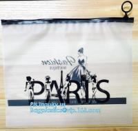 China Pouch Slider plastic Zipper Folder PVC Clear cosmetic bag pencil pen packaging bag, storage use ldpe zipper slider bag for sale