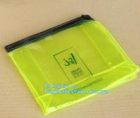 China Pouch Slider plastic Zipper Folder PVC Clear cosmetic bag pencil pen packaging bag, storage use ldpe zipper slider bag for sale