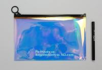 China Transparent PVC zipper slider travel cosmetic bag, commodity package bag, Cosmetic Packing Soft Customized PVC Slider Ba for sale