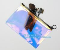 China Transparent PVC zipper slider travel cosmetic bag, commodity package bag, Cosmetic Packing Soft Customized PVC Slider Ba for sale