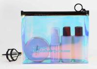 China pencil case zipper slider travel cosmet bag, slider zipper clear transparent pvc packaging cosmetic bag, slider lock zip for sale