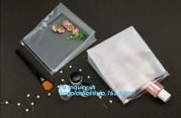 China matte frosted PVC slider zipper bag plastic bag with zipper/pvc zipper lock slider bag/resealable pvc slider zip poly ba for sale