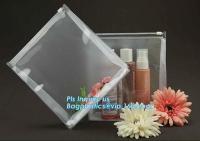 China matte frosted PVC slider zipper bag plastic bag with zipper/pvc zipper lock slider bag/resealable pvc slider zip poly ba for sale