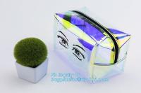 China Slider zipper Clear pvc bag for package Vinyl transparent pvc bag cosmetic packing, PVC Bag with Plastic Zipper and Slid for sale