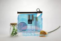 China Stand up clear/transparent cosmetic PVC zipper bag/pouch, Eva Clothing Packaging Plastic Clear Zipper Bag With Slider for sale