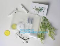 China gusset slider k printed pvc zipper bags with holding loop with confetti, zipper slider bags for pencils pens for sale