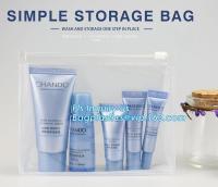 China zip lock plastic bags for packaging, Storage Bag k Travel Bags Zip Lock Valve Slide Seal Packing Pouch For Cosmeti for sale