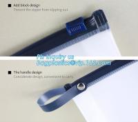 China student stationery transparent plastic slider zipper bag, Eco-friendly Slider Zipper Flat Plastic Bag For Document or Sw for sale