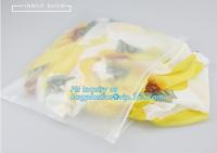 China plastic bag with zip lock for cosmetic, slide lock poly bag, standing up zip customized color pvc bag for cosmetics for sale