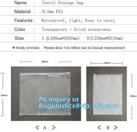 China plastic bag with zip lock for cosmetic, slide lock poly bag, standing up zip customized color pvc bag for cosmetics for sale
