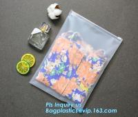 China plastic bag with zip lock for cosmetic, slide lock poly bag, standing up zip customized color pvc bag for cosmetics for sale