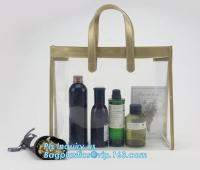 China Logo printed Slider zipper Clear pvc bag for package Vinyl transparent pvc bag cosmetic packing, Zip Lock Slider Travel for sale