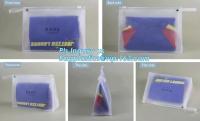 China frosted zipper lock slider packing bag, cosmetic tool packaging sliding zipper bags, waterproof pe k slider bags for sale