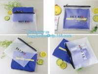 China Zipper Sealed Slider Gusset Cosmetic Bag Makeup Case Plastic Waterproof Bag, cosmetic vinyl bag clear vinyl slider zippe for sale