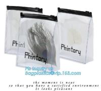 China Non-toxic eco-friendly Standup Cosmetic PVC Bag With zipper Slider, Slider zipper bag plastic bag with zipper, slider zi for sale