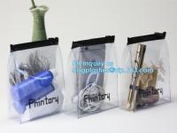 China Non-toxic eco-friendly Standup Cosmetic PVC Bag With zipper Slider, Slider zipper bag plastic bag with zipper, slider zi for sale