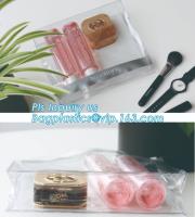 China Plastic Makeup Brushes Bag For Women Zipper EVA Slider Gusset Cosmetic Bag, slider zipper bag/ cosmetic packaging, zip for sale