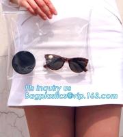 China slider pvc promotional packaging bag, zipper bag for cosmetics, office slider transpraent plastic storage bag, slider zi for sale