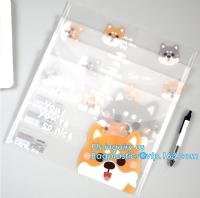 China Slider Poly Waterproof Plastic Zip Lock Custom Clothing Bag, frosted swimwear PVC vinyl Bag with slider zipper, slider for sale