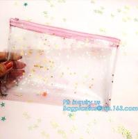 China ECO friendly recycled cheap wholesale custom transparent waterproof printed promotion plastic zipper clear pvc cosmetic for sale