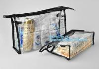 China makeup cosmetic bag beauty flat pouch, bag clear vinyl pvc packaging bag with slider zipper, vinyl slider zipper bag,zip for sale