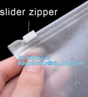 China zip lock document plastic pouch with zipper slide zip lock plastic pouch, pvc slider pouch,PVC slide pouch, slider zip for sale
