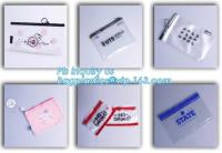 China k slider poly underwear socks clothes garments bags /PE slider zipper bag, zip lock bag plastic slider zipper bags for sale