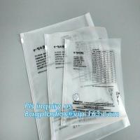 China reclosable packaging slider zipper bags, Side gusset handle slider zipper, slider zipper frosted PVC document bag, zip for sale
