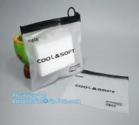China Transparent bottom gusset slider k pvc zipper bags with holding loop, slider biodegradable zipper bag, slider zip for sale