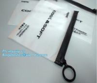 China Transparent bottom gusset slider k pvc zipper bags with holding loop, slider biodegradable zipper bag, slider zip for sale