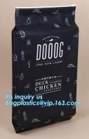 China cat litter bags Reclosable Flat Bottom bags Fish Feed Packaging Bag Feed Packaging Bag treat pouch, slider lock zipper for sale