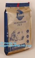 China cat litter bags Reclosable Flat Bottom bags Fish Feed Packaging Bag Feed Packaging Bag treat pouch, slider lock zipper for sale