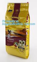 China Slider Zipper Side Gusset plastic Dog Pet Food Packaging Bag, 1kg 4kg 15kg flat bottom aluminum foil slider zipper pedig for sale