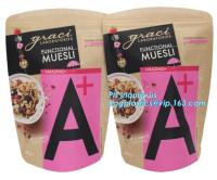 China Stand up pouch with zipper and window for dog food packaging, chicken jerkey bag, 10kg Custom Printed slider Flat Bottom for sale
