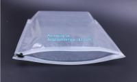 China metal packaging slider zipper bag, Slider Zipper PVC Pouch Clear Vinyl PVC k Bag, polyvinyl chloride material plas for sale