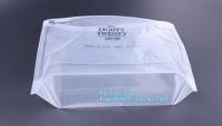 China packaging bag stand up flat bottom pouch with slider zip, metal slider pe packing bag, metal zip sider packaging bag for sale