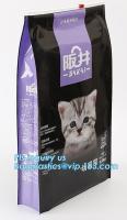 China Resealable Bottom Gusset Plastic Animal Feed Pet Dog Food Packaging Bag, Slider Zipper Top Side Gusseted Pet Food Packag for sale