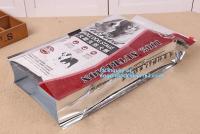 China Customized Resealable Zipper Top Flat Bottom Side Gusset Standing Up Plastic Pet Dog Food Packaging Bag, slider k for sale