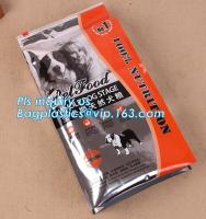 China custom logo 5~20kg box bottom plastic pouch aluminum foil flat bottom slider zipper bag for dog food cat food, slider zi for sale