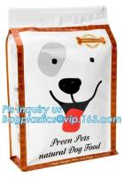 China Custom 10kg plastic foil eight side flat bottom cat dog treats food bag with slider zipper, 25kg Custom Print Laminated for sale