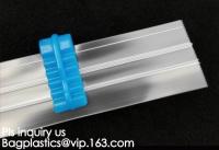 China Vacuum separable plastic open end double track zipper with teeth, PE Vacuum Compressed Bag zipper, multi colored transpa for sale