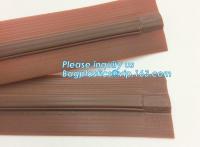 China Waterproof heat seal apparel packaging seal with slider zip, pvc zipper lock slider/Resealable PVC Slider Zip seal zip for sale