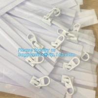 China Waterproof heat seal apparel packaging seal with slider zip, pvc zipper lock slider/Resealable PVC Slider Zip seal zip for sale