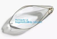 China matt frosted PVC slider zipper bag plastic bag with zipper/pvc zipper lock slider bag/resealable pvc slider zip poly bag for sale