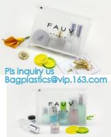 China vinyl travel cosmetic bag, Frosted Slider Zipper PVC Bag for Clothes Packaging, PVC/EVA vinyl slider top zipper bag for for sale