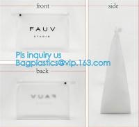 China vinyl travel cosmetic bag, Frosted Slider Zipper PVC Bag for Clothes Packaging, PVC/EVA vinyl slider top zipper bag for for sale