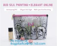 China pvc pouch clear vinyl pvc k bag, PVC zipper slider travel cosmetic bag, commodity package bag, matte frosted PVC s for sale